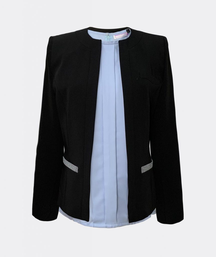 Modern and Chic Round Neck Boxy Jacket - Modoleen